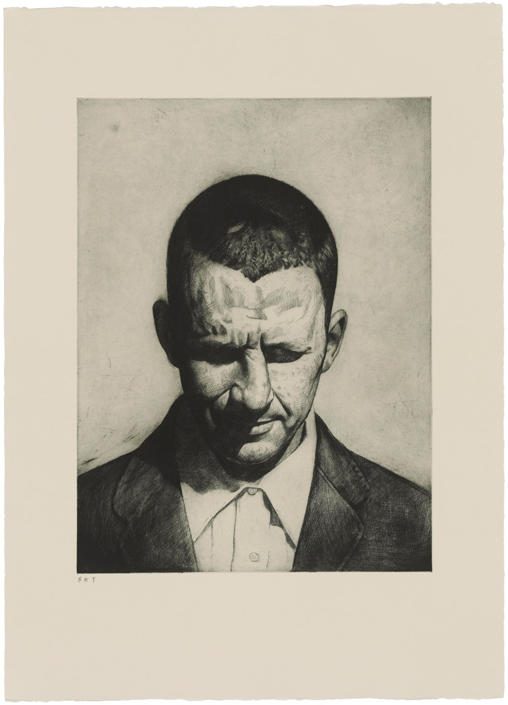 STEPHEN CONROY (B. 1964), A small group of Male Head Studies (Three ...